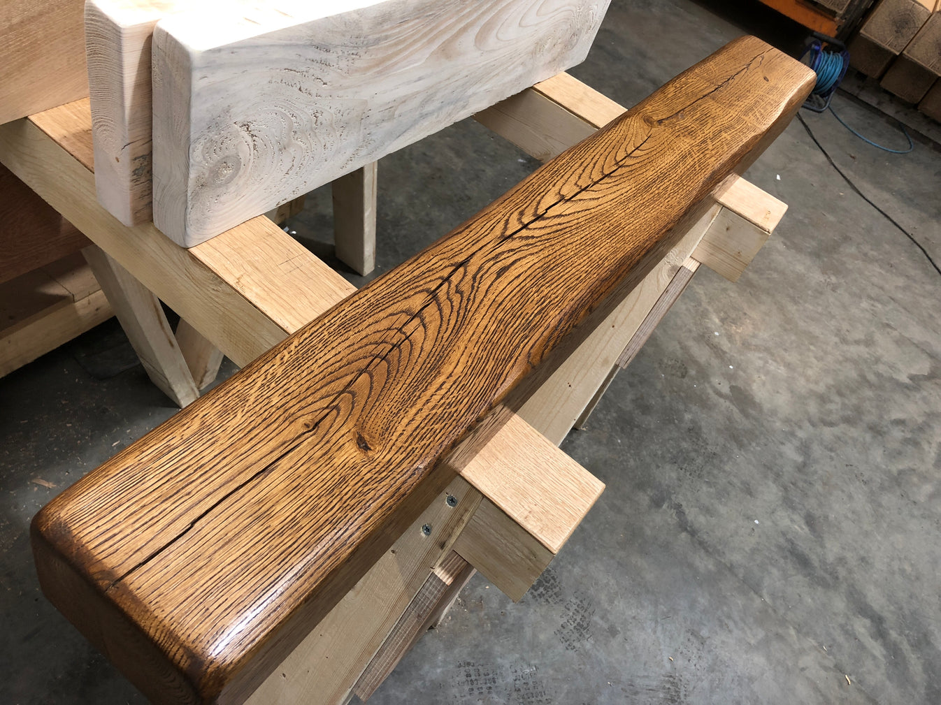 Rustic Oak Beams | Solid Oak Beam | Rustic Oak Fireplace Beams (Aged)