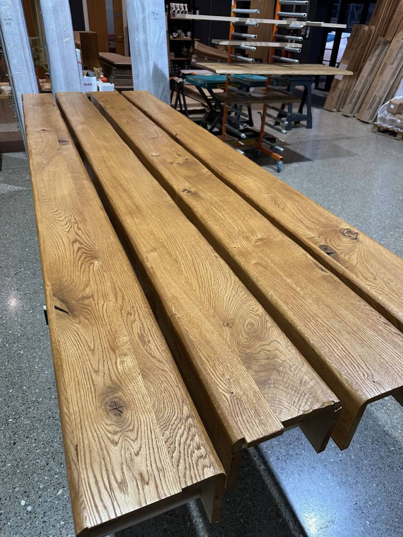 Oak Box Beam - Hollow RSJ Cover - Traditional Beams
