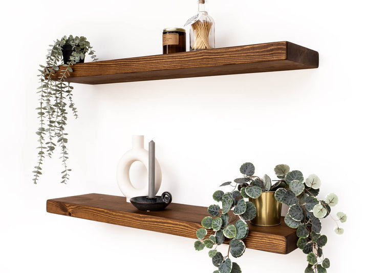 Rustic Shelves | Rustic Floating Shelf for Plasterboard Walls - 122cm ...