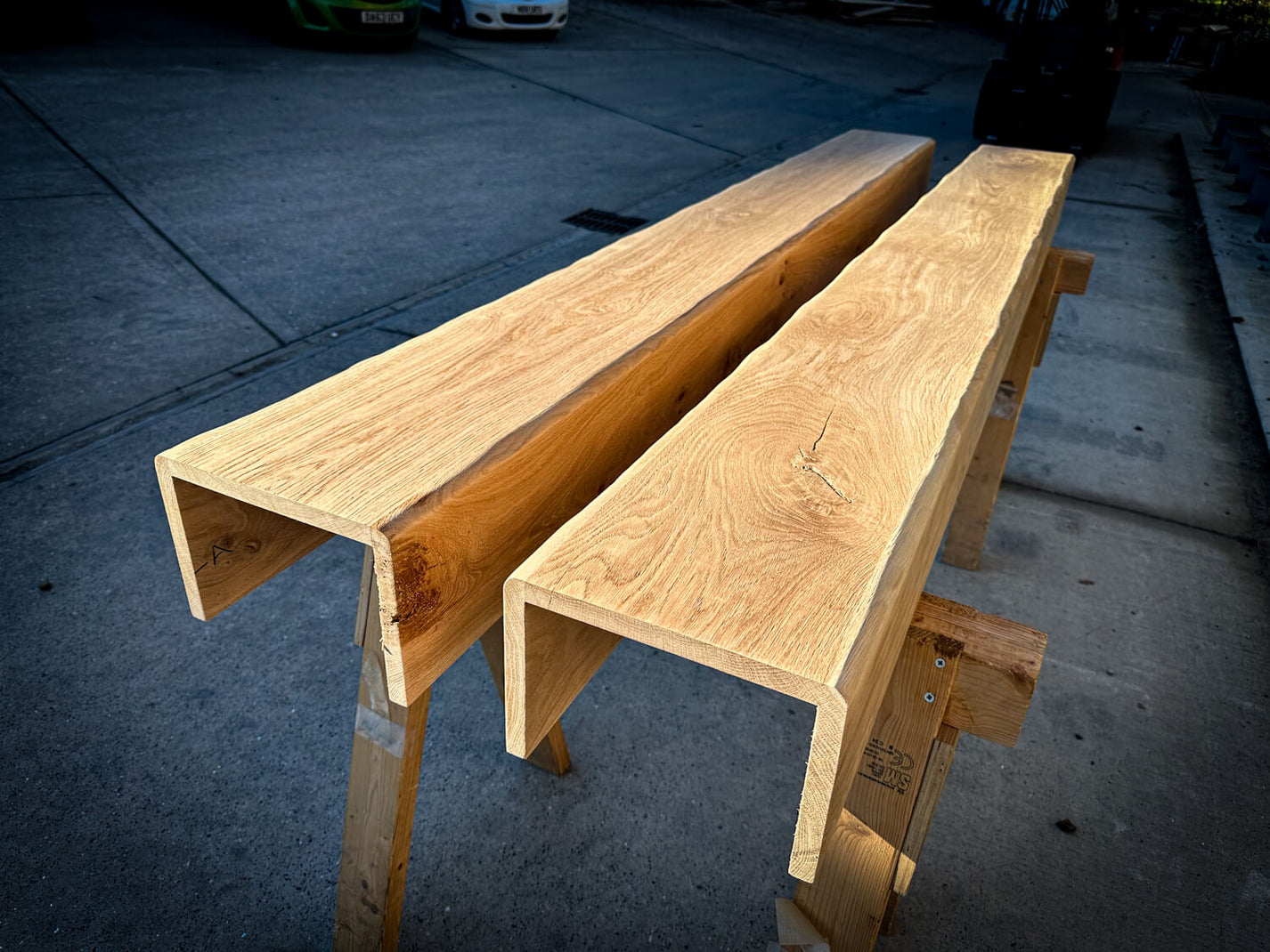 Oak Box Beam - Hollow RSJ Cover - Traditional Beams