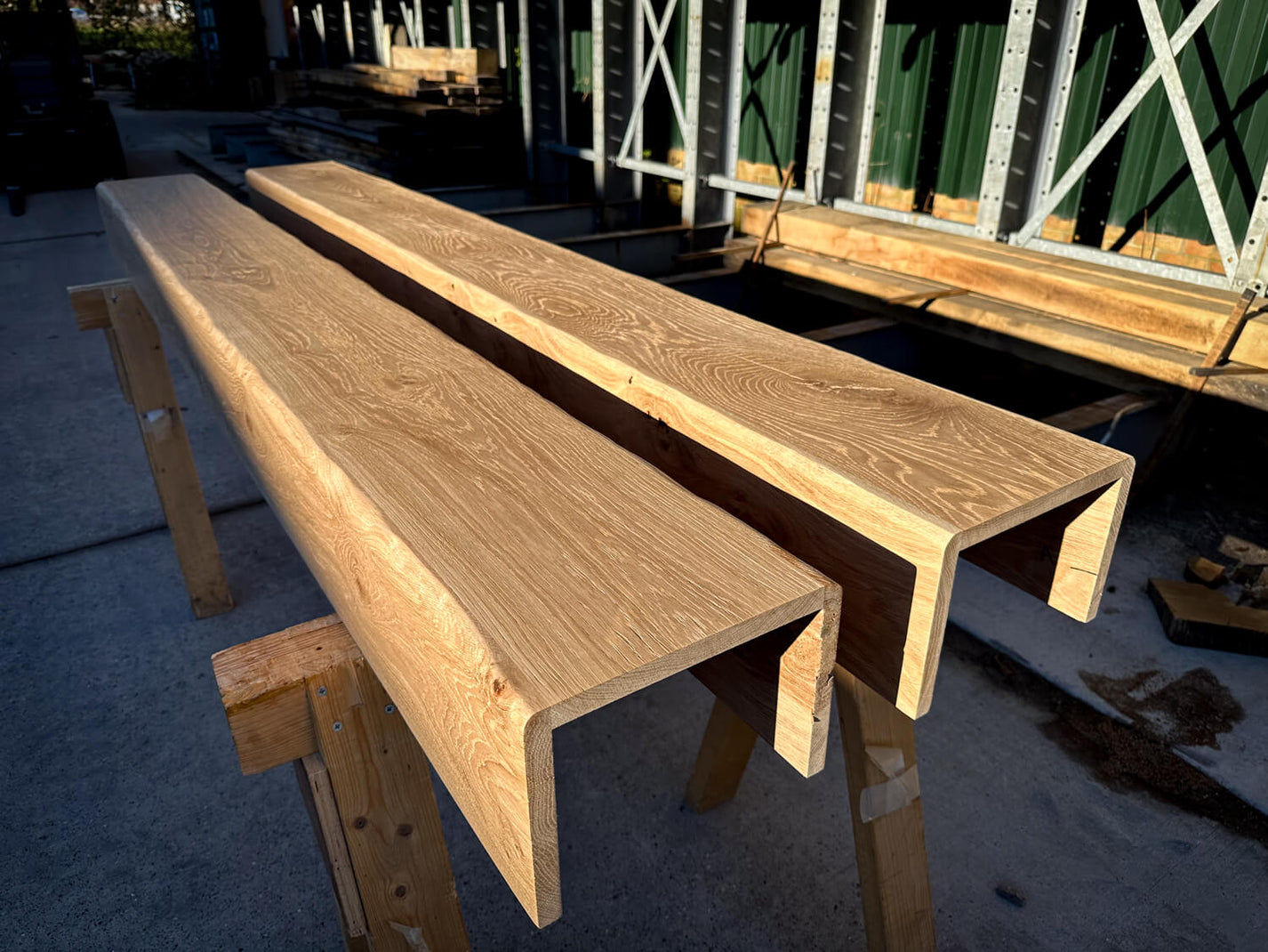 Oak Box Beam - Hollow RSJ Cover - Traditional Beams