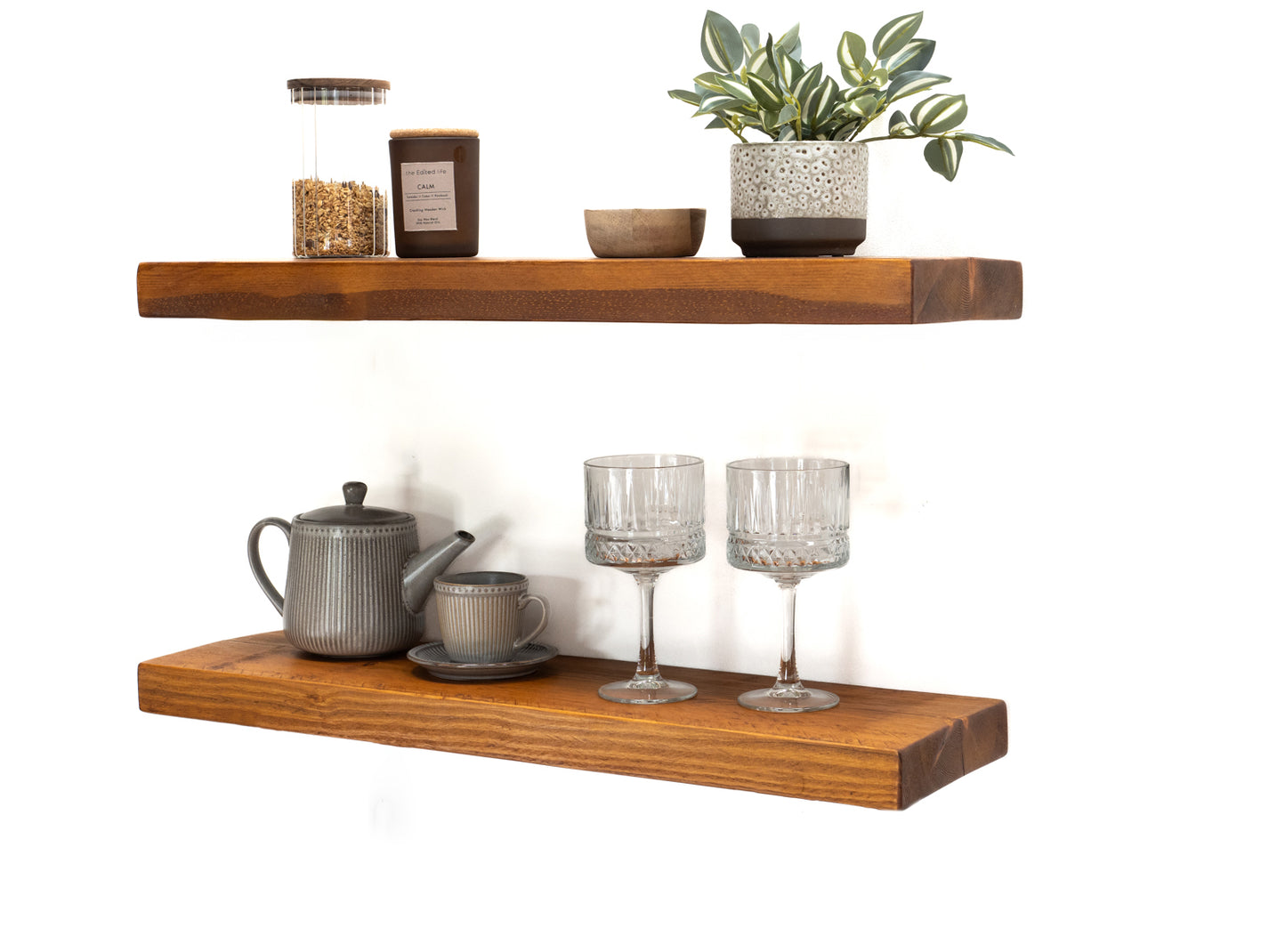 Rustic Pine Floating Shelf for Plasterboard Walls - 22cm Depth ...