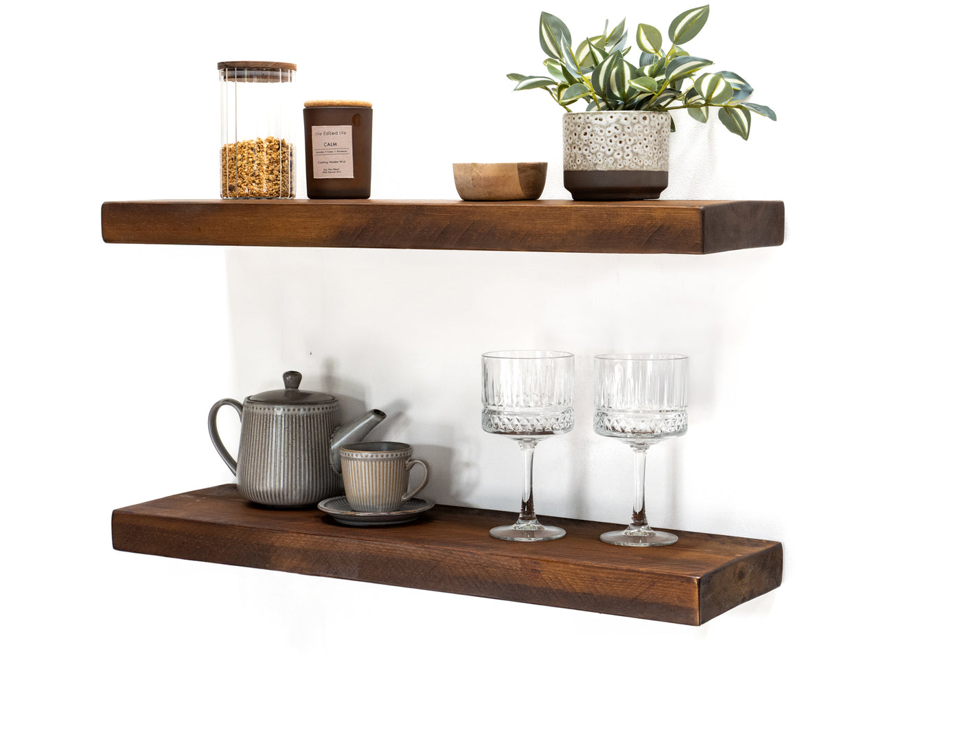Rustic Pine Floating Shelf for Plasterboard Walls - 22cm Depth ...
