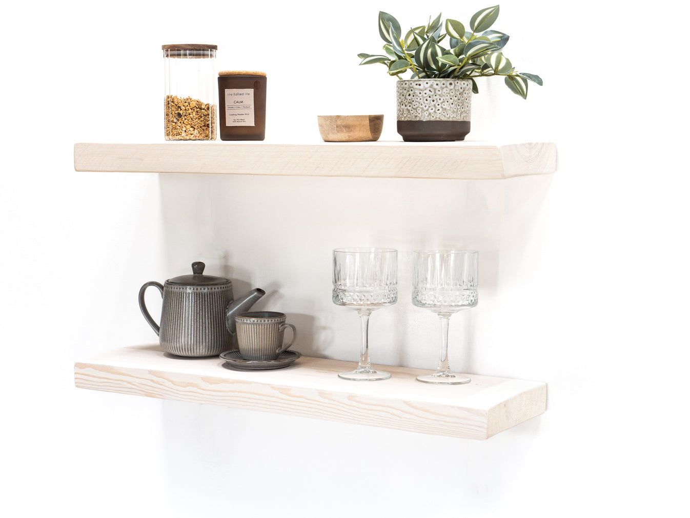 Rustic Pine Floating Shelf for Plasterboard Walls - 22cm Depth ...