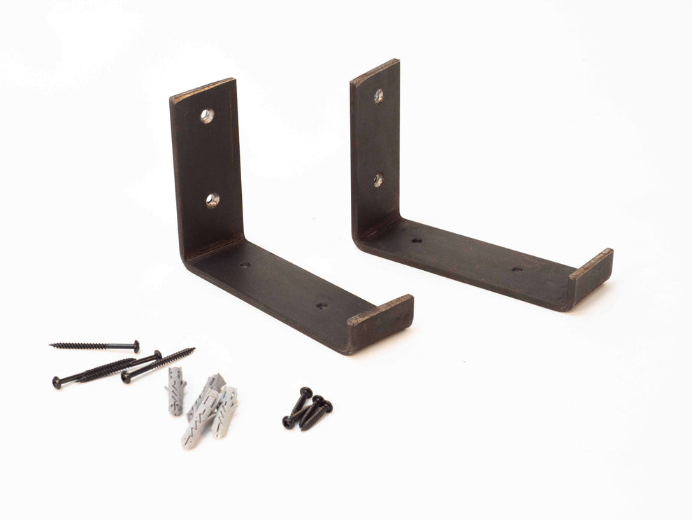 Inverted Metal Brackets - Traditional Beams