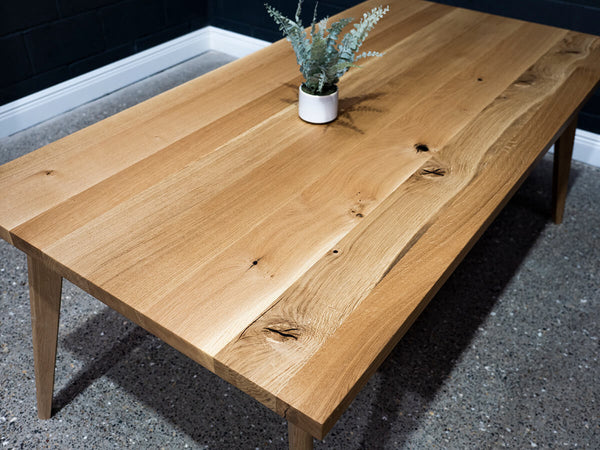 *SOLD* Square Edge European Oak Table 6ft x 3ft (006) - Traditional Beams