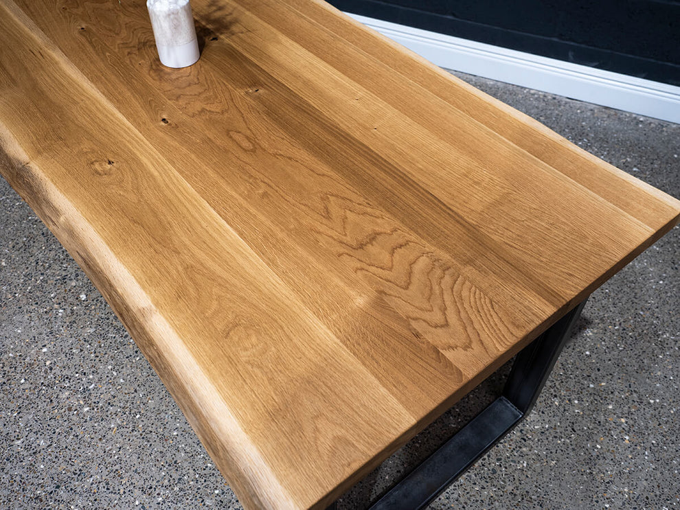 Live Edge European Oak Table 6ft x 3ft (005) - Traditional Beams