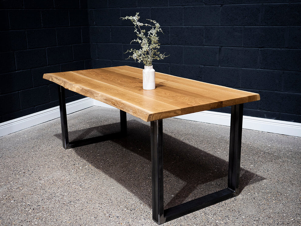 Live Edge European Oak Table 6ft x 3ft (005) - Traditional Beams