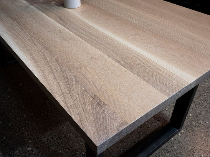 *SOLD* Square Edge European Oak Table 6ft x 3ft (008) - Traditional Beams